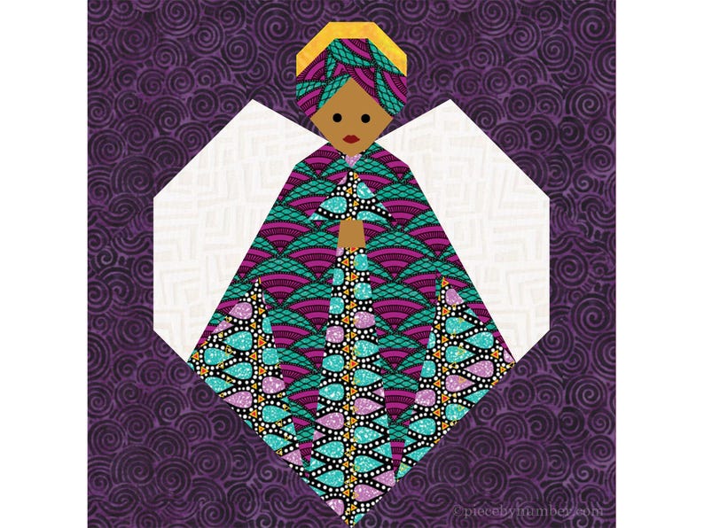 Guardian Angel Quilt Block Pattern, Paper Piecing, 6 & 12 Inch Blocks ...