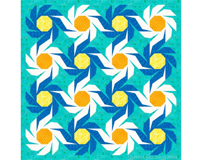 Twirl Quilt Pattern 70 X 70 Amanda Murphy Paper Foundation Piecing ...