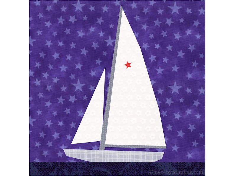 Sailboats, Quilt Block Pattern for Paper Piecing, PDF Download, 6 Inch ...