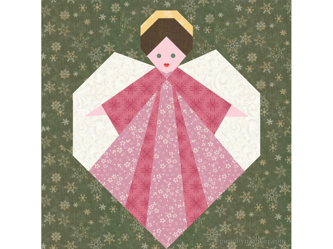 Guardian Angel Quilt Block Pattern, Paper Piecing, 6 & 12 Inch Blocks ...