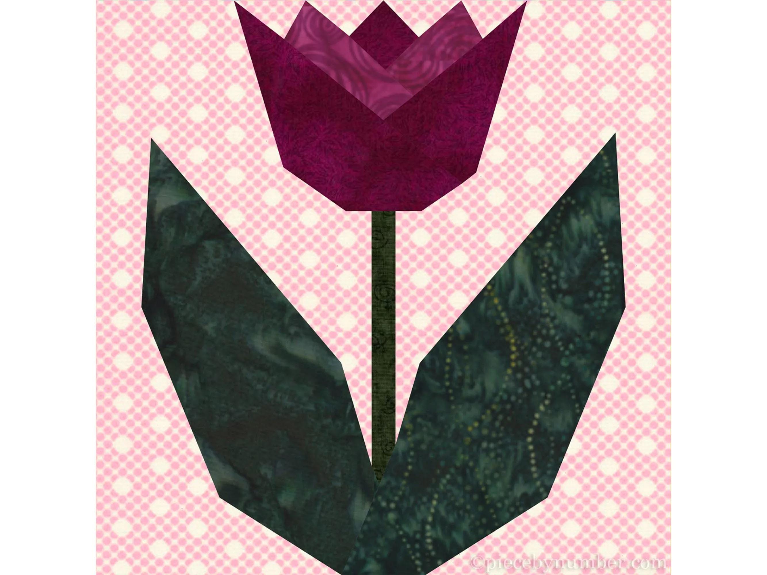 Set of 4 Paper Pieced Flower Quilt Block Patterns, PDF Download, 6 and ...