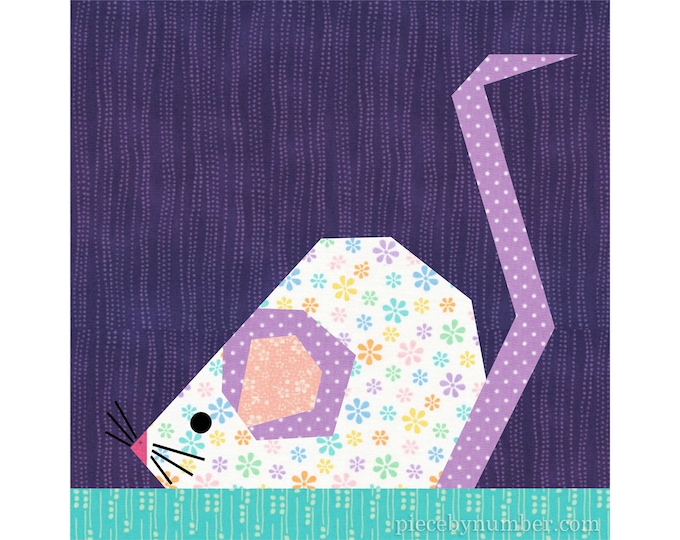 LITTLE MOUSE Paper Pieced Block Pattern in PDF - Etsy Canada