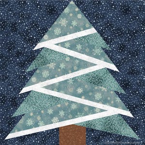 Pine Tree, Quilt Block Pattern for Paper Piecing, PDF Download, 6 & 12 ...