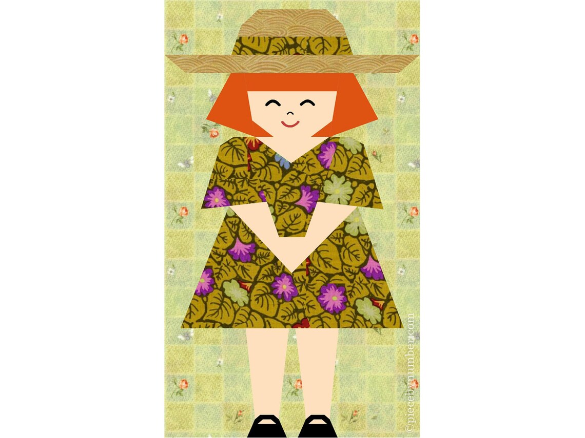 Sophie-claire Little Girl Quilt Block Pattern for Paper Piecing, PDF ...