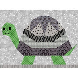 Turtle Quilt Block Pattern: Paper Piecing, 6x8 and 9x12 Inch Blocks ...