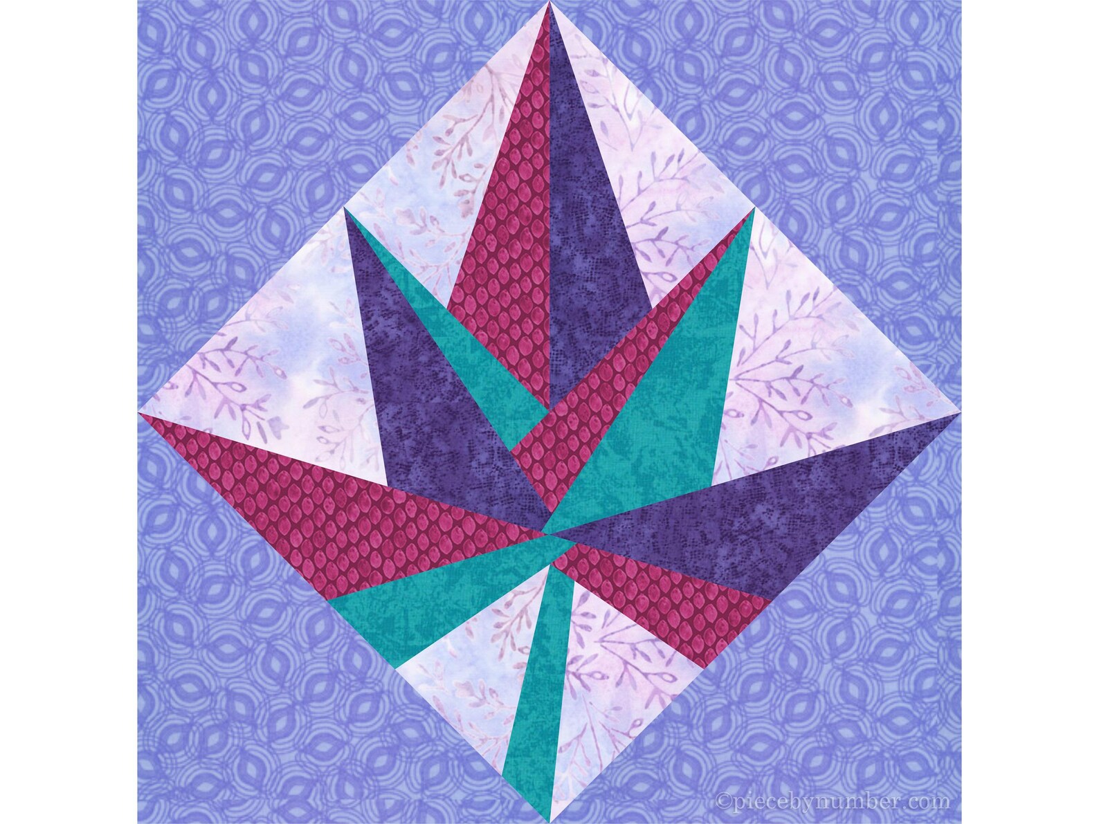 Maple Leaf Quilt Block Pattern: Paper Piecing, 6 & 12 Inch, Resizable ...