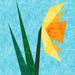 Daffodil Paper Piecing Flower Quilt Block Pattern PDF Download, 6 & 12 ...