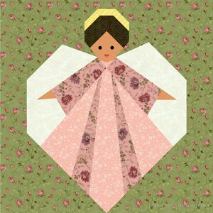 Guardian Angel Quilt Block Pattern, Paper Piecing, 6 & 12 Inch Blocks ...