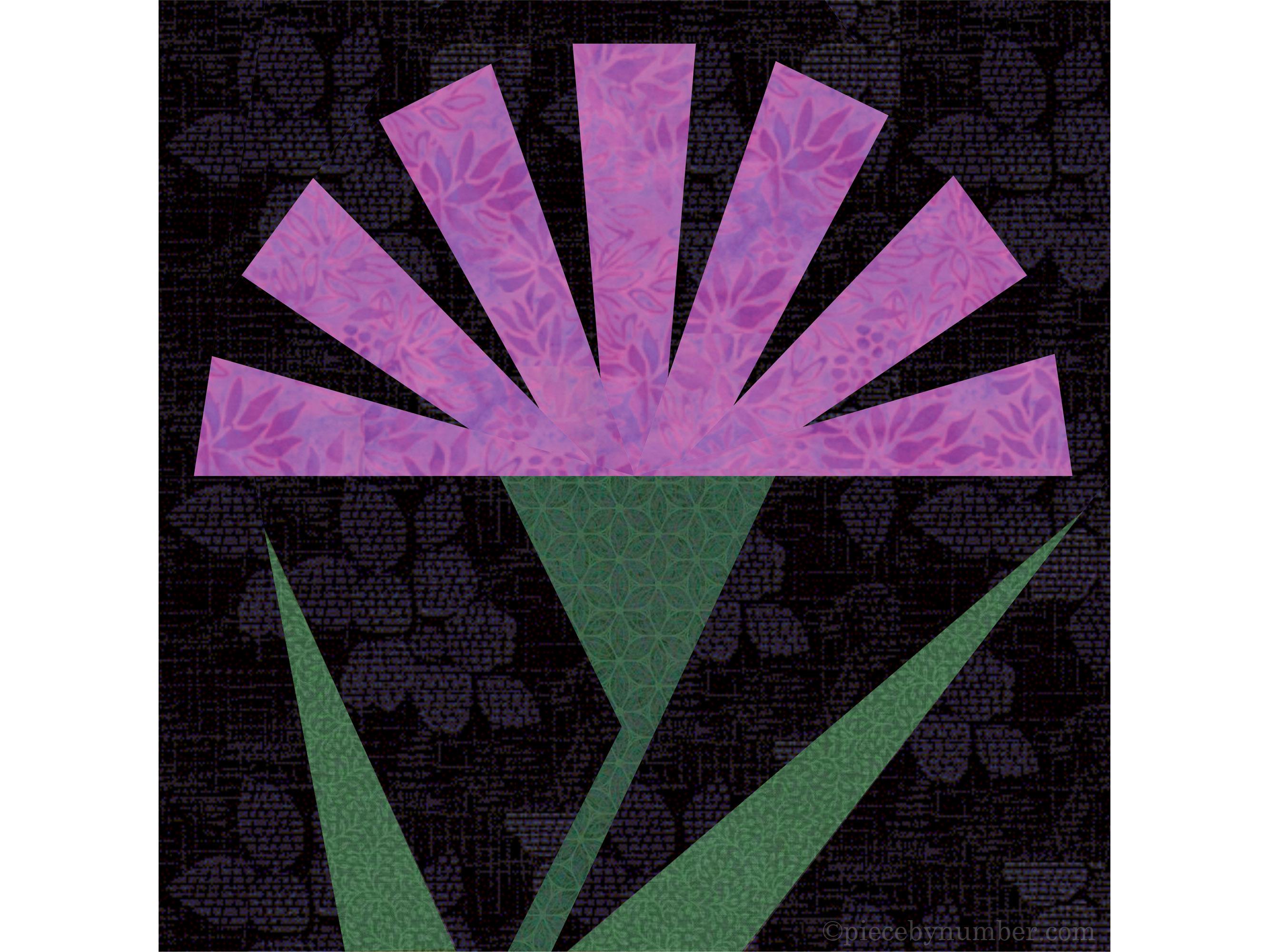 Aster Flower, Quilt Block Pattern for Paper Piecing, PDF Download, 6 ...