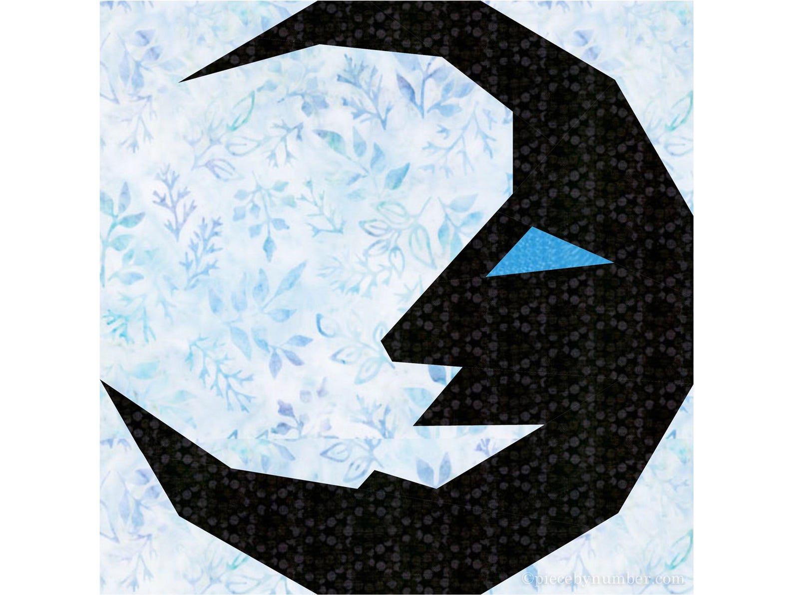 Laughing Crescent Moon Quilt Block Pattern, Paper Piecing, 6 & 12 Inch ...