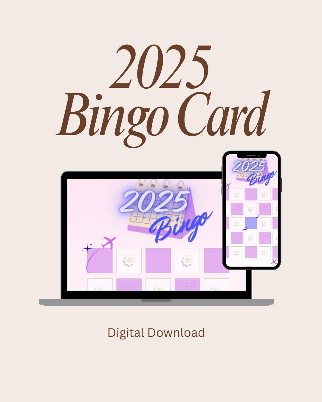 2025 Goal-setting Bingo Card | Printable Motivation Game | Fun Digital ...