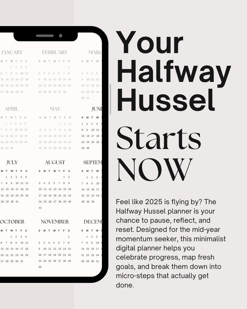Mid-year 2025 Planner | Canva Template for Reflection & Goal Reset ...