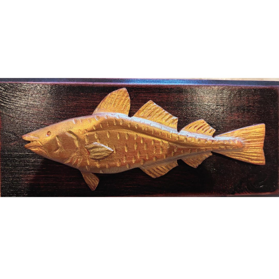 Handcrafted Small Marblehead Cod - Gilded Cod Wall Art - New England ...