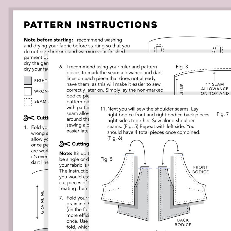 Elizabeth Mini Dress Beginner PDF Sewing Pattern - Etsy
