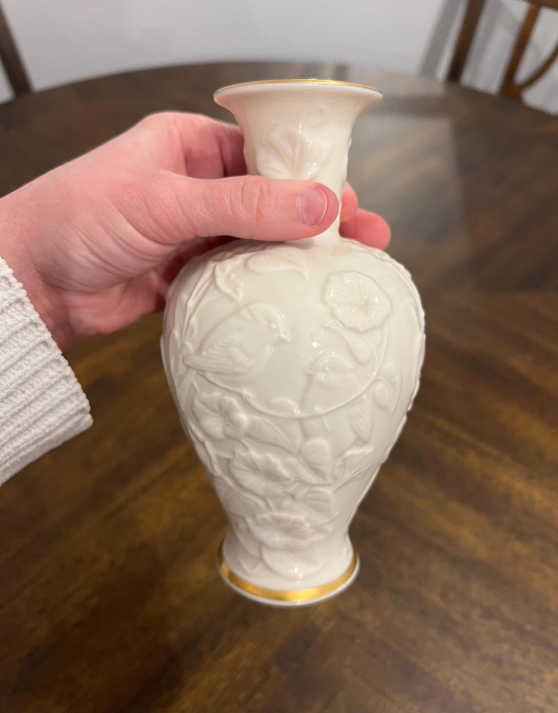 Lenox “flowers of Affection” Vase – Limited Edition Porcelain With 24K ...