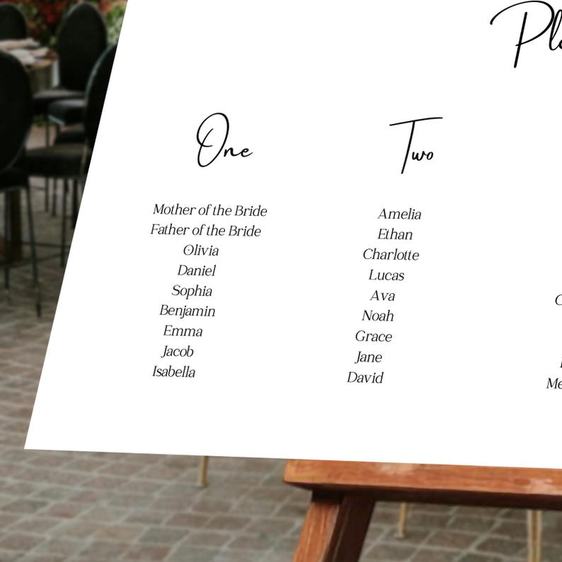 Greenery Wedding Seating Chart Template: Elegant Botanical Design ...