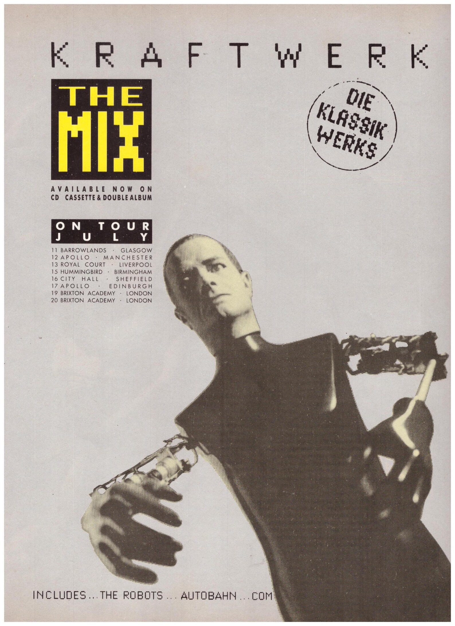 Kraftwerk the Mix Album Framed Music Original Advert Promo Poster Print ...