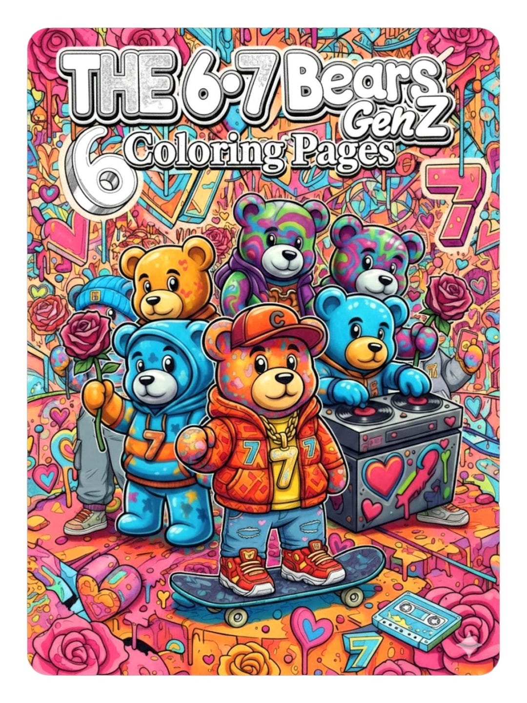 Coloring Pages for Kids: 8 Teddy Bears Activity Sheets Coloring Book ...