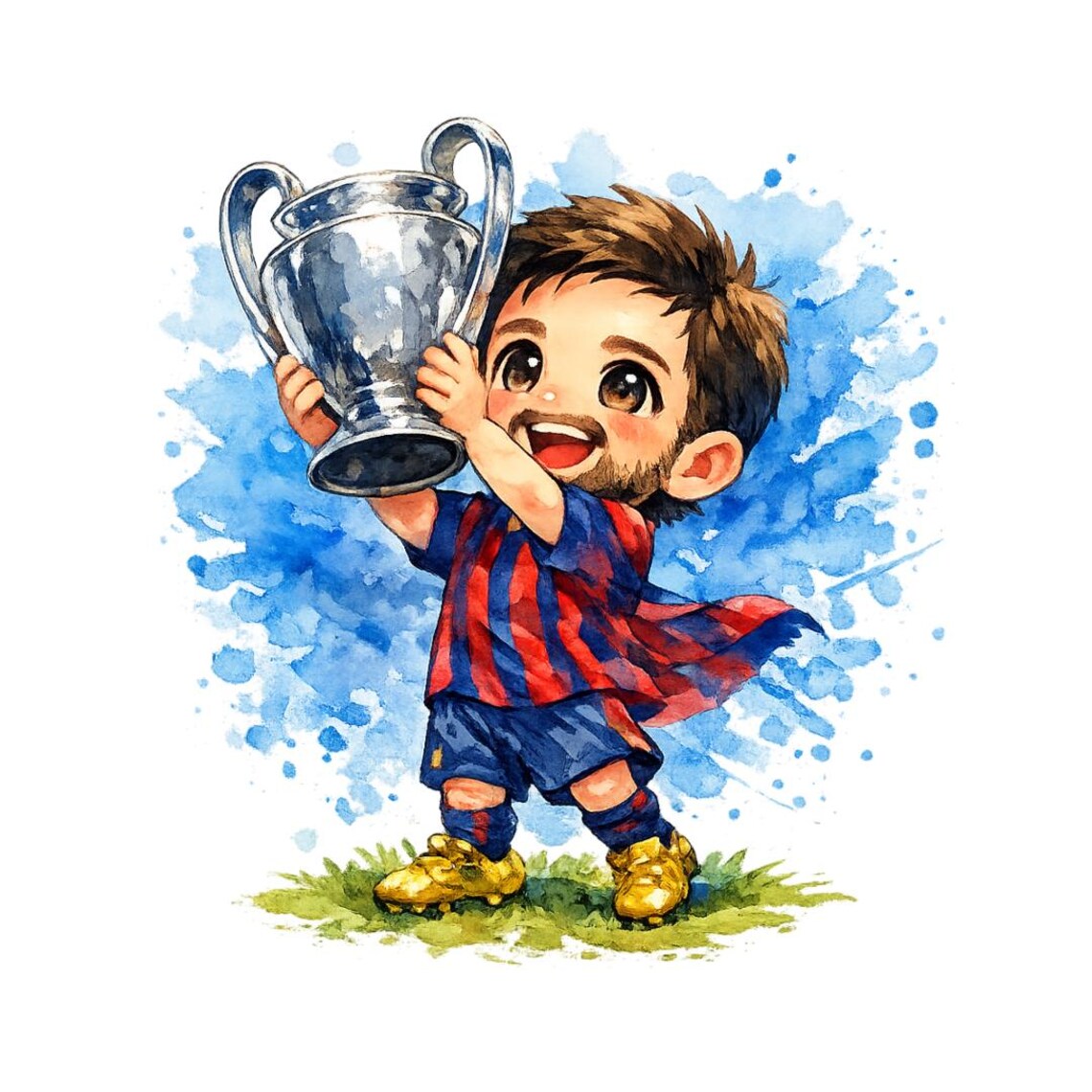 Chibi Football Star PNG, Cute Soccer Player Art, World Cup Champion ...