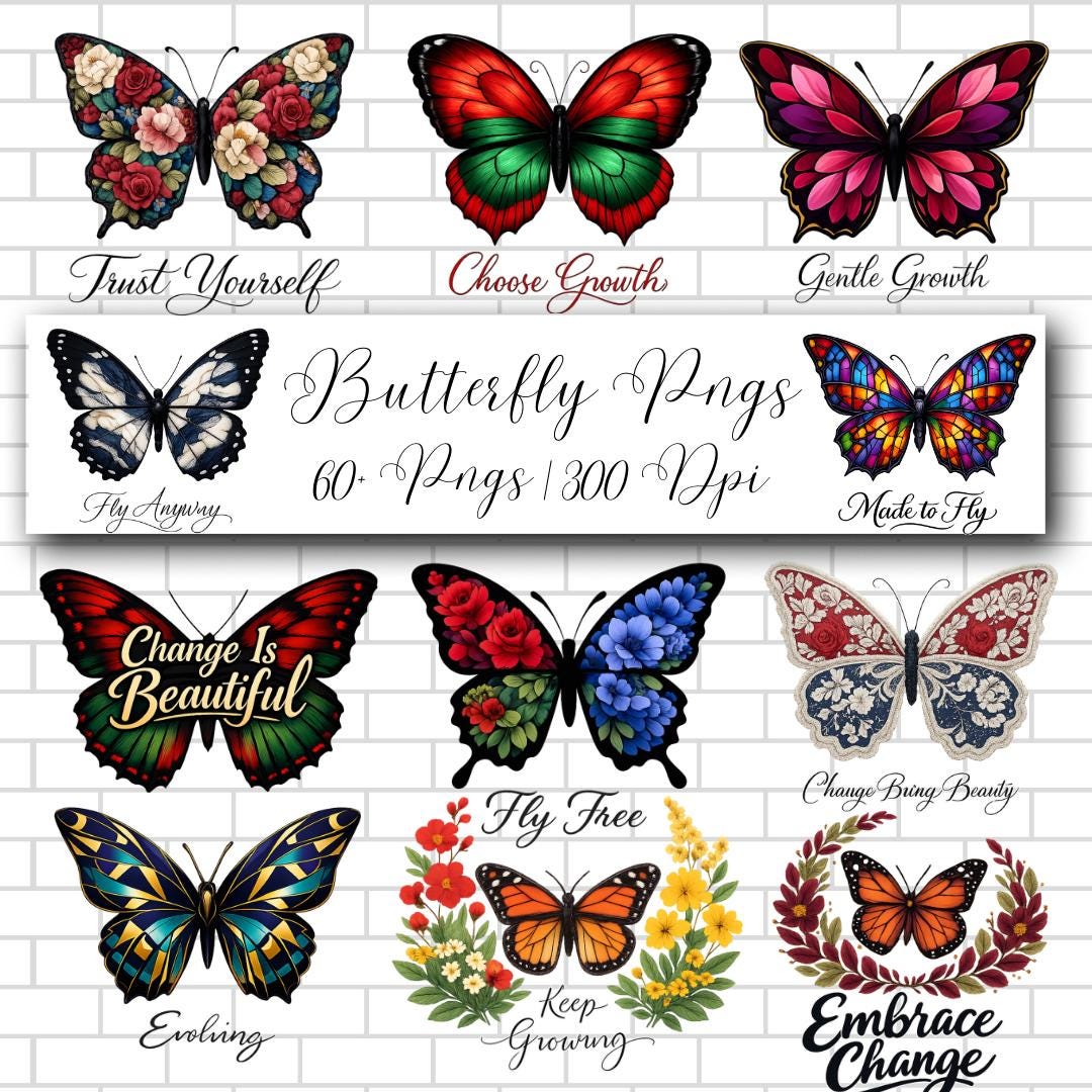 Motivational Butterfly PNG, Inspirational Quote Art, Floral Nature ...