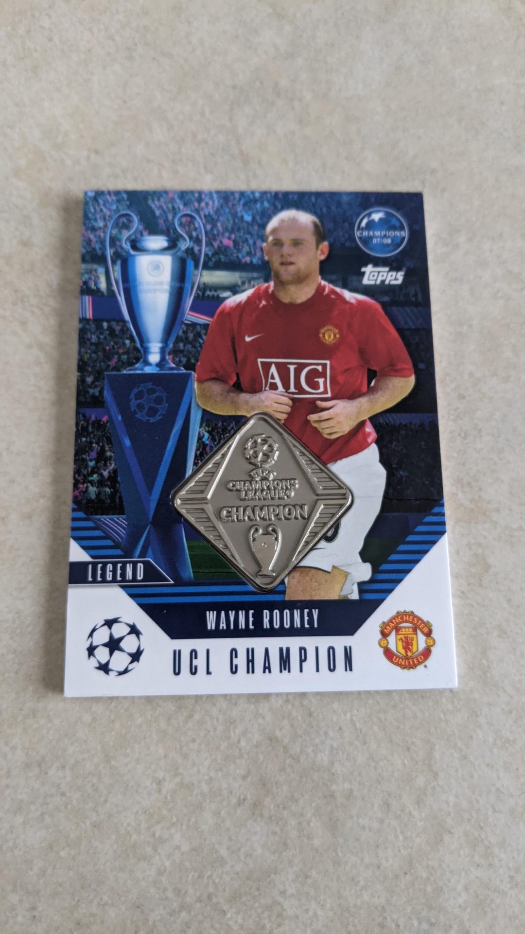 Wayne Rooney Ucl Champion Legend Relic Card Match Attax 2024/2025 - Etsy