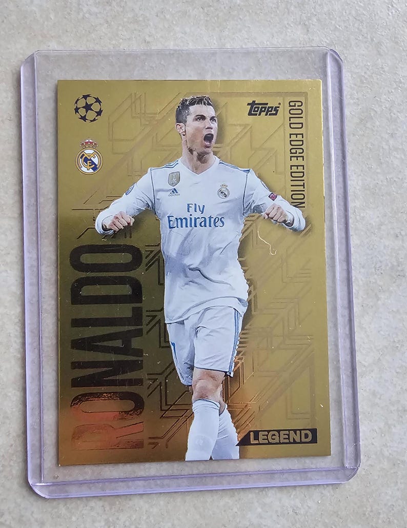 Cristiano Ronaldo Gold Edge Edition Card - Etsy