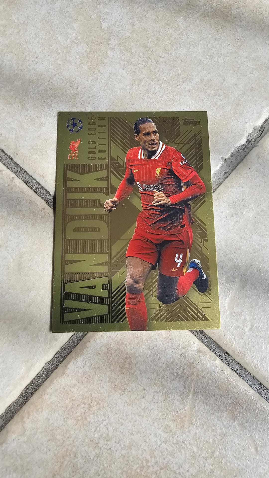 Virgil Van Dijk Gold Edge Edition Card - Etsy