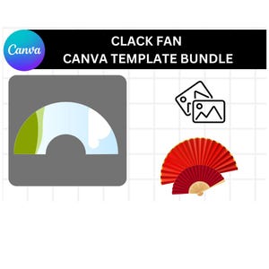 Clack Fan Canva Template | Editable Printable Sublimation Design - Etsy
