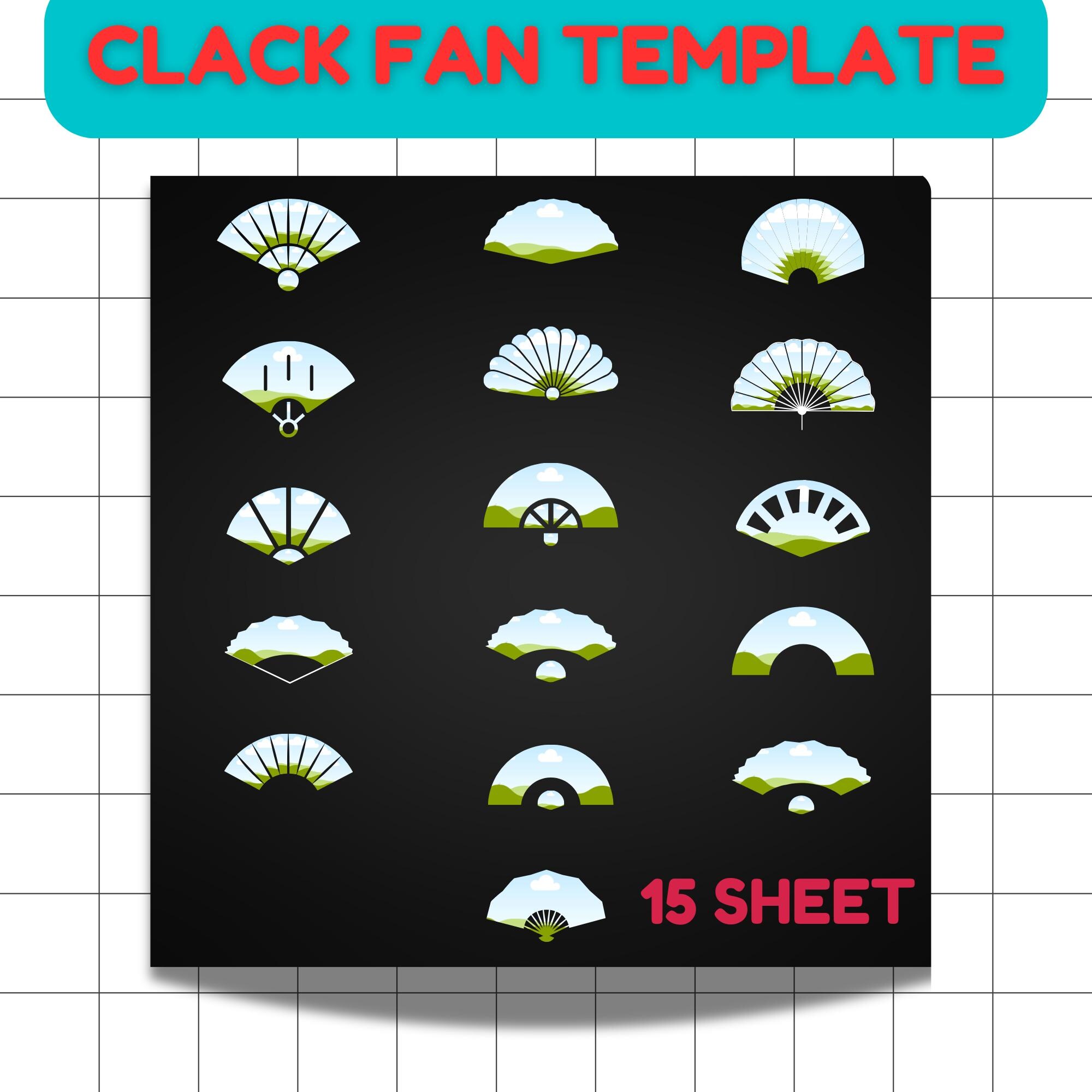 Clack Fan Template: Editable Canva Sublimation Fans - Etsy