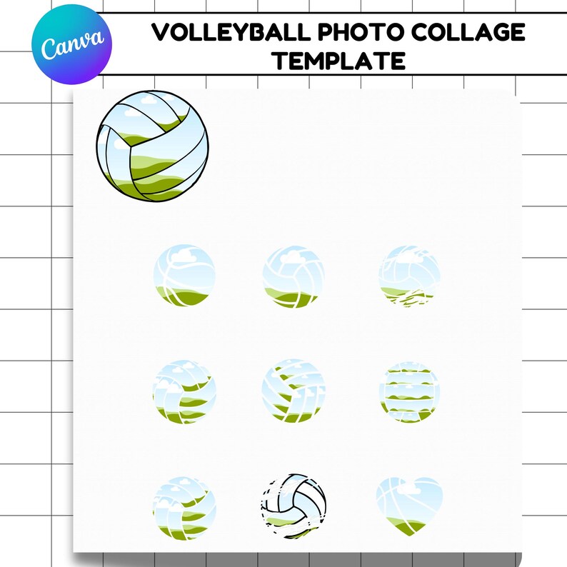 Volleyball Photo Collage Template: Team Keepsake (canva Editable) - Etsy