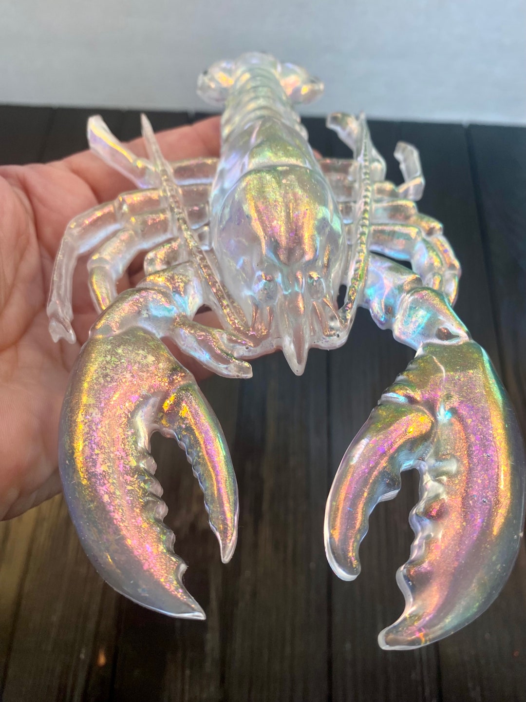 Clear Iridescent Resin Lobster Figurine/kitschy Gift/maximalist ...