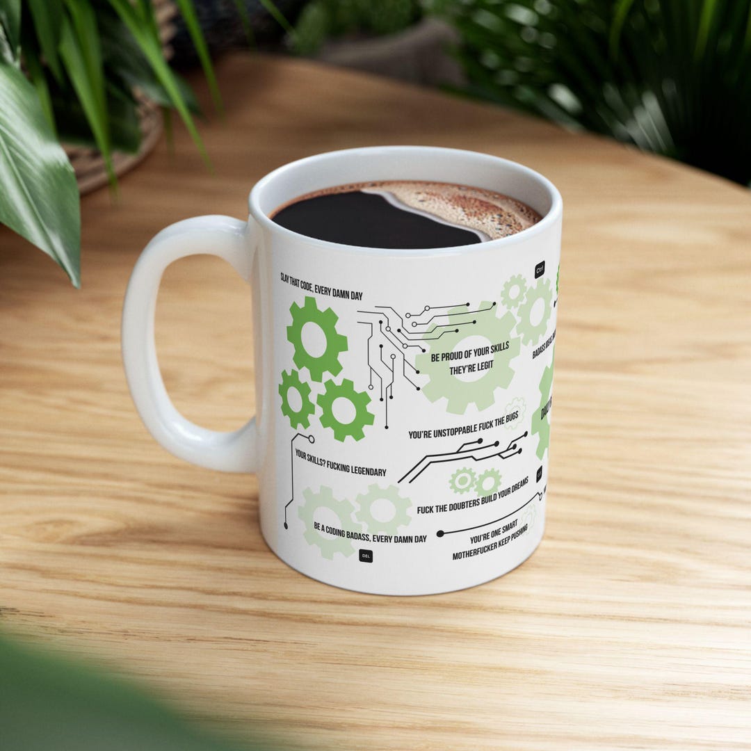 IT Mental Health Mug | Daily Affirmations Coffee Cup 11oz | Tech ...