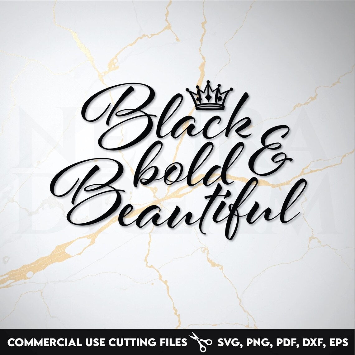 Black Bold and Beautiful SVG | Afrocentric Digital Design | Black Girl ...