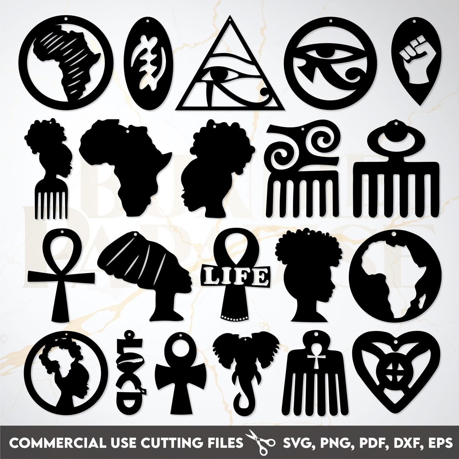 21 Earrings Bundle SVG, Afro Comb Svg, Afro Pick Svg, Afro Svg ...