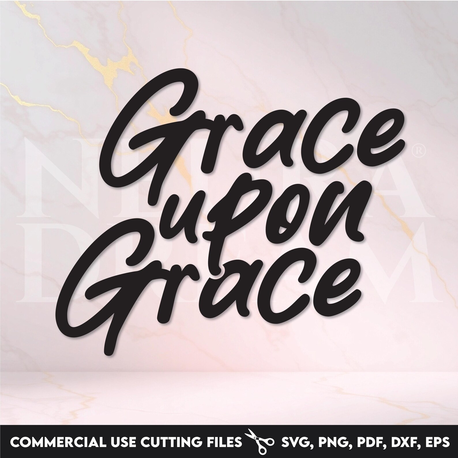 Grace Upon Grace SVG File | Christian Quote Digital Download | Faith ...