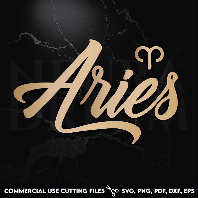 Aries Zodiac Sign SVG | Aries Astrology Clipart | Aries Digital Download | Aries Cut File for ...