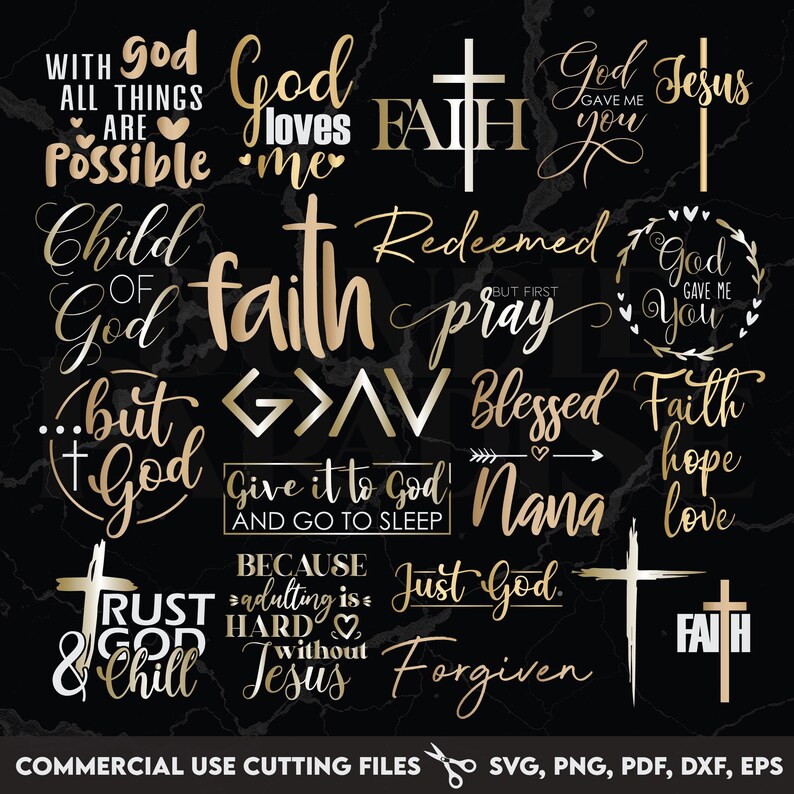 21 Religious SVG Bundle, Christian Faith Cut Files, Bible Verse SVG ...