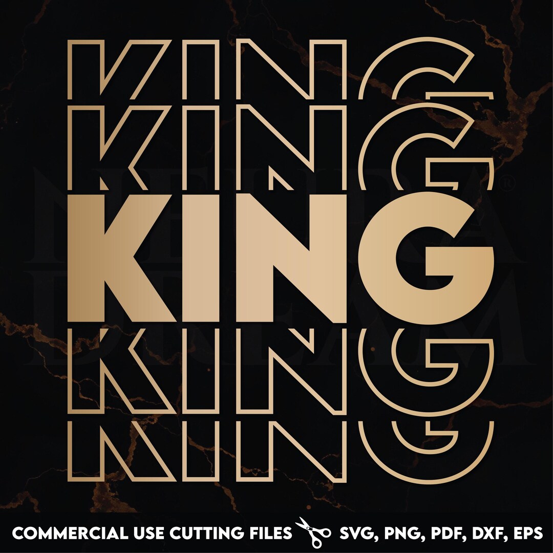 King SVG, King PNG, Black King Cut File, King Silhouette SVG, Royal ...