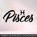 Pisces SVG File | Zodiac Sign SVG | Astrology Cut File | Pisces ...