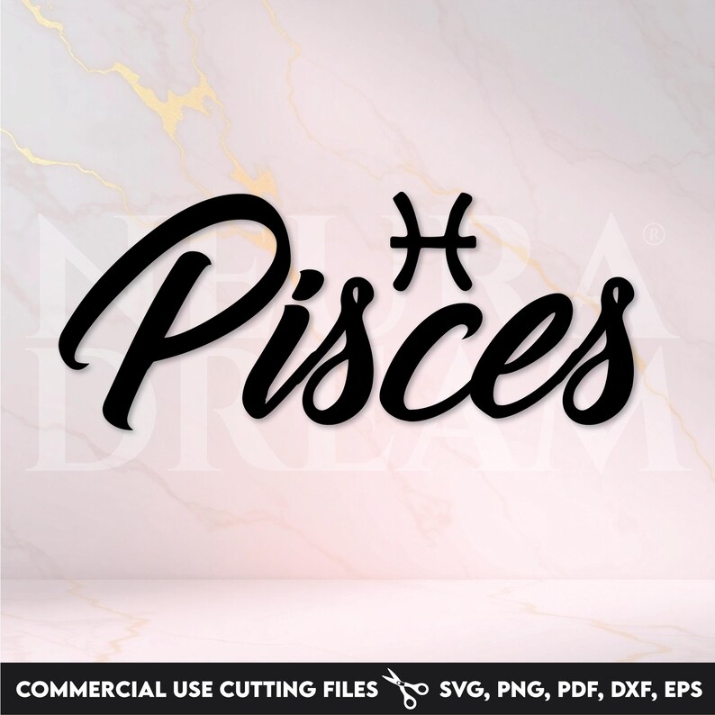 Pisces SVG File | Zodiac Sign SVG | Astrology Cut File | Pisces ...