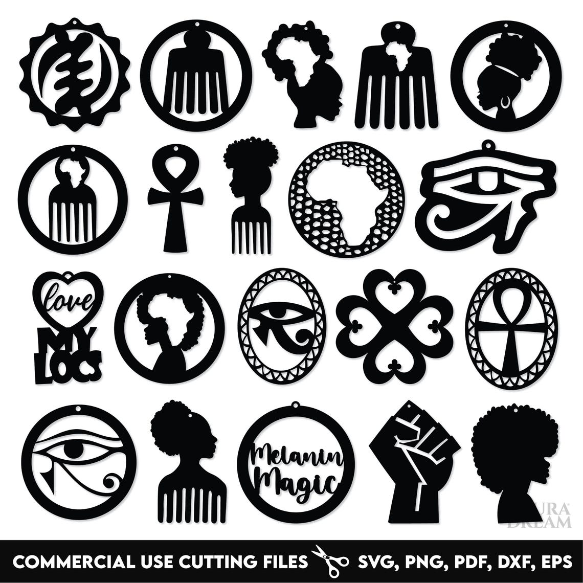 20 Earrings Bundle SVG, Afro Comb Svg, Afro Pick Svg, Afro Svg ...