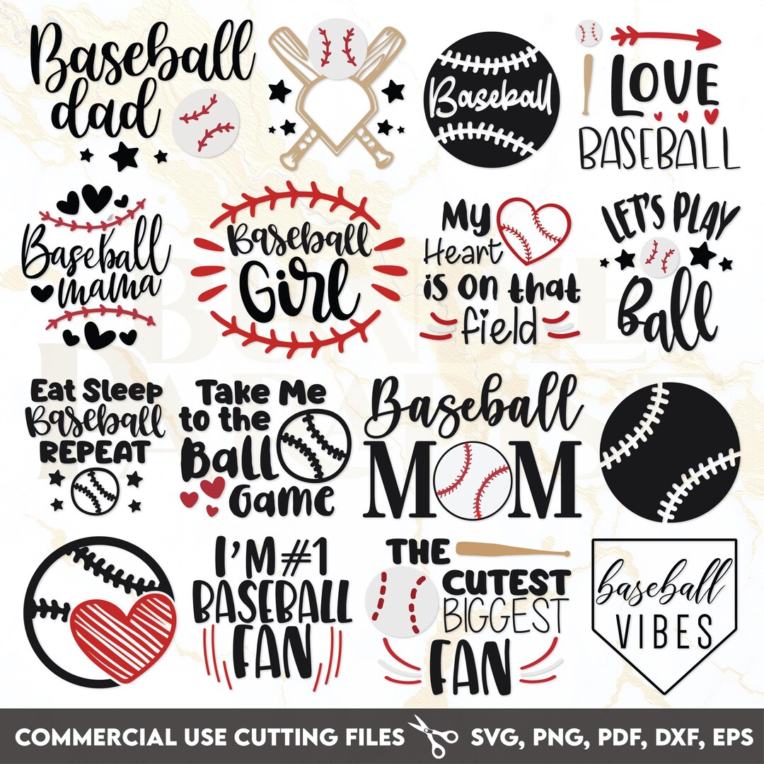 50 Baseball SVG Bundle - Sports Clipart - Baseball Mom - Team Player ...