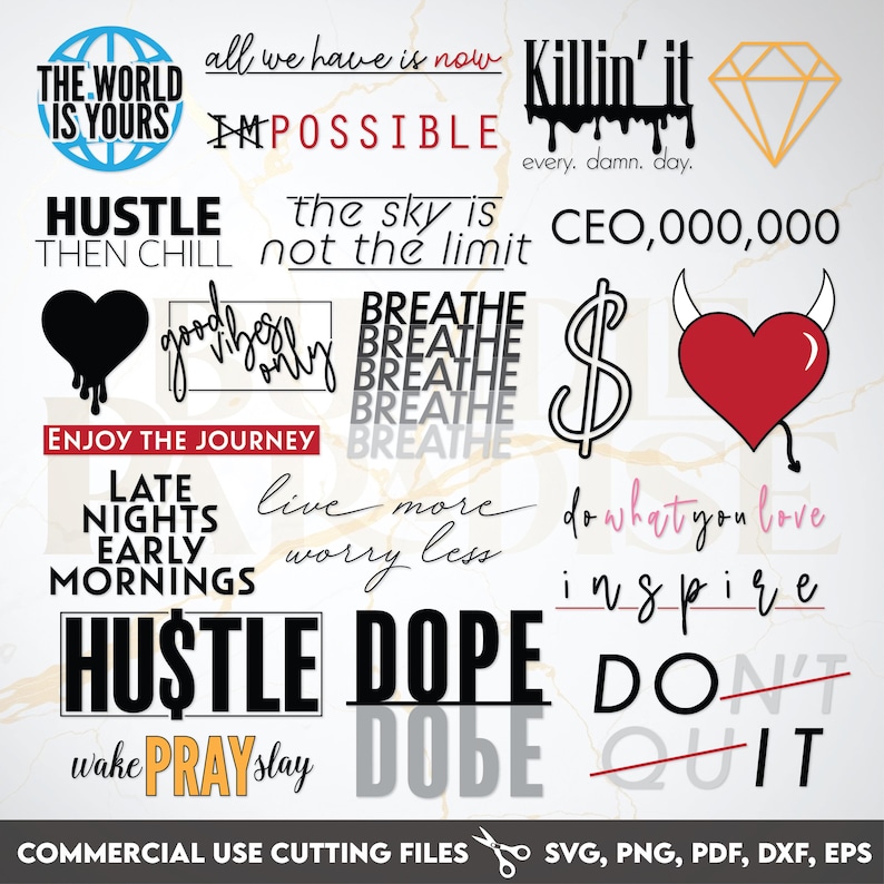 51 Inspirational Sayings SVG PNG Bundle | Motivational Quotes SVG ...