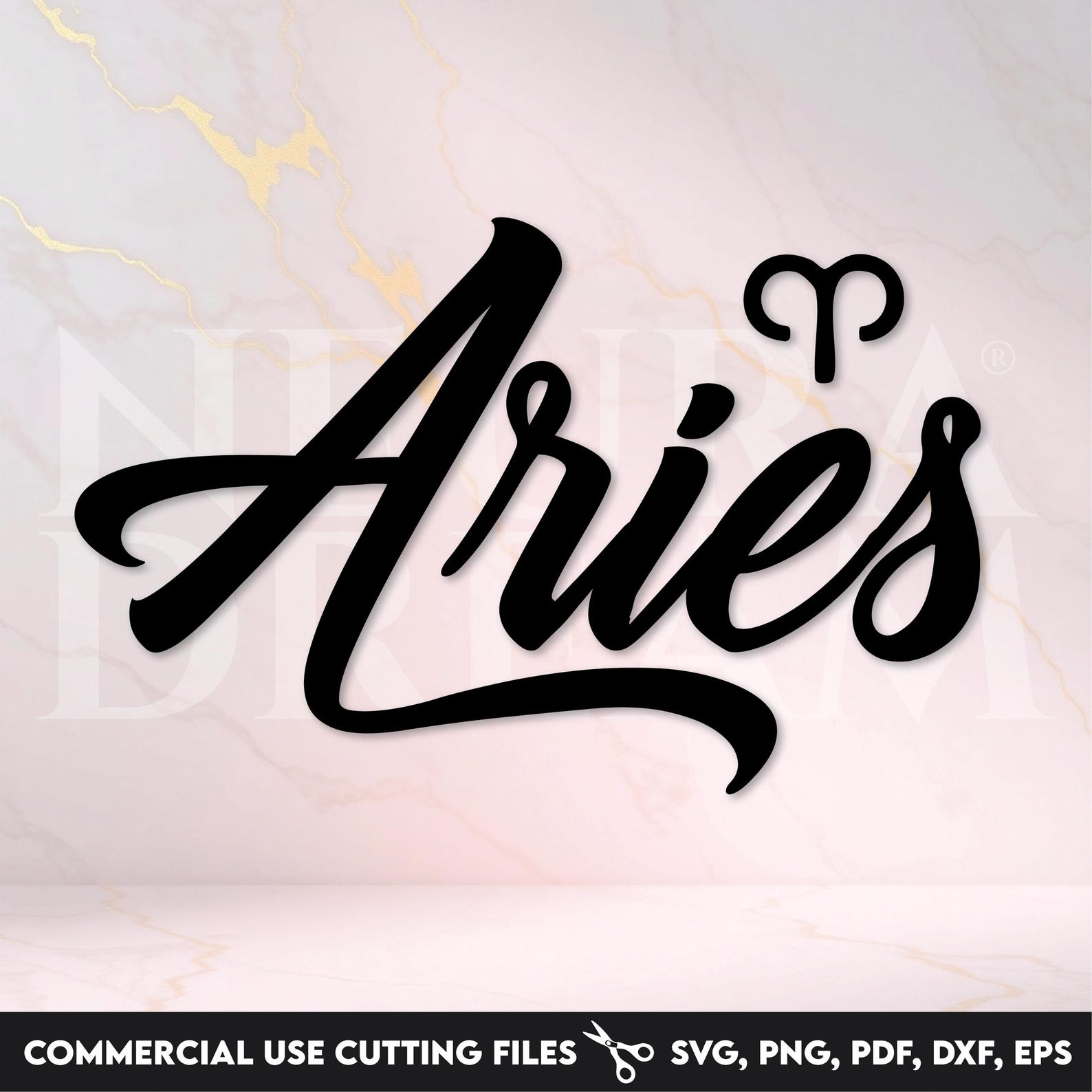 Aries Zodiac Sign SVG | Aries Astrology Clipart | Aries Digital ...