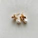 Gold Magnolia Flower With Freshwater Pearl Dangle Earrings - Etsy