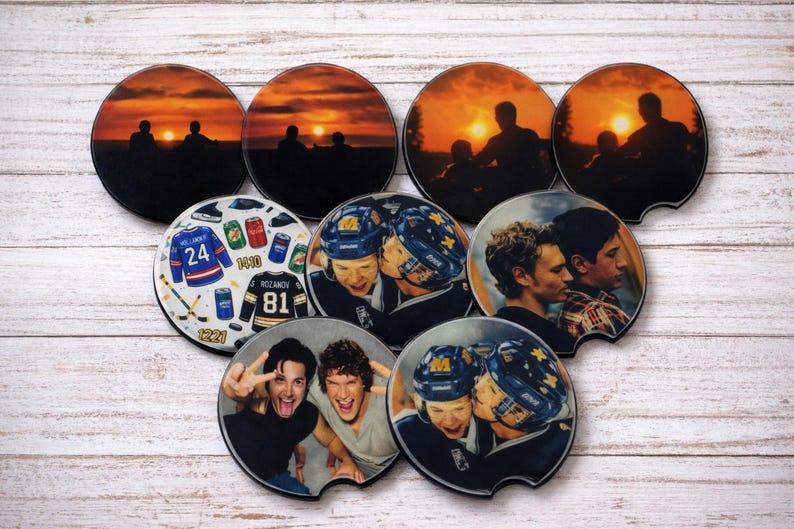 Heated Rivalry Ceramic Car Coasters | Shane Hollander | Ilya Rozanov ...