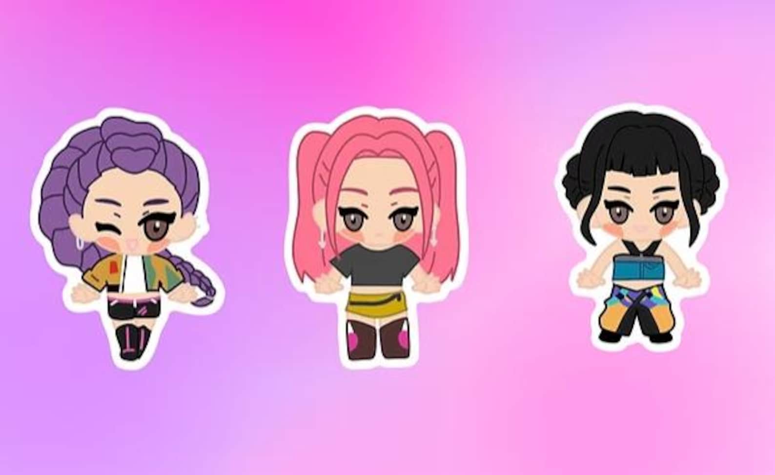 Huntrix Chibi Stickers | Kpop Demon Hunter | Gift Ideas - Etsy