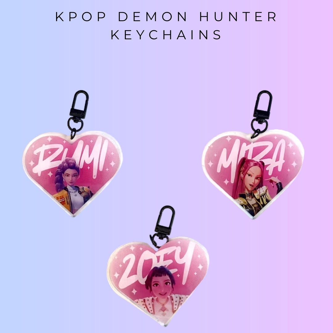 Huntrix Heart Acrylic Keychain | Kpop Demon Hunter | Gifts Ideas - Etsy