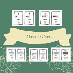 Tens Frame -number Cards-printable-1-10-subitising Numeral Fingers ...