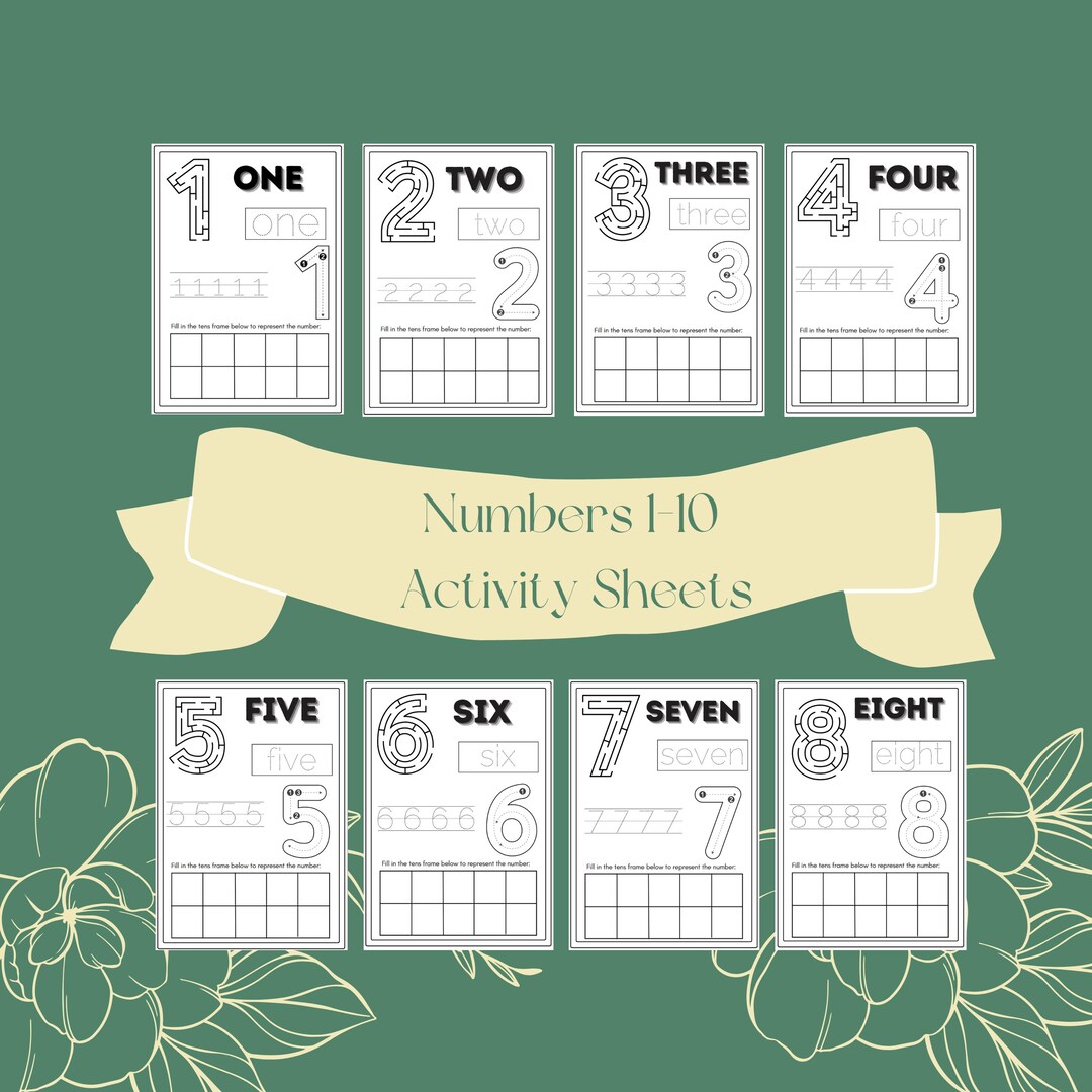 Numbers 1-10 Activity Pack | Number Mazes, Tracing and Writing | 10 ...